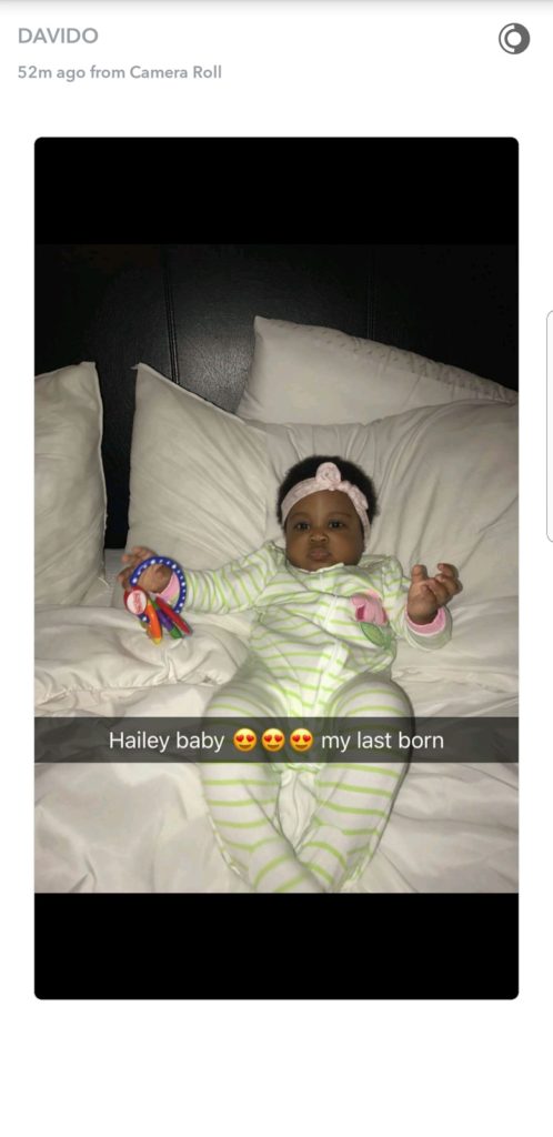 Davido Shares Adorable Photo Of His Second Daughter, Hailey; Calls Her ...