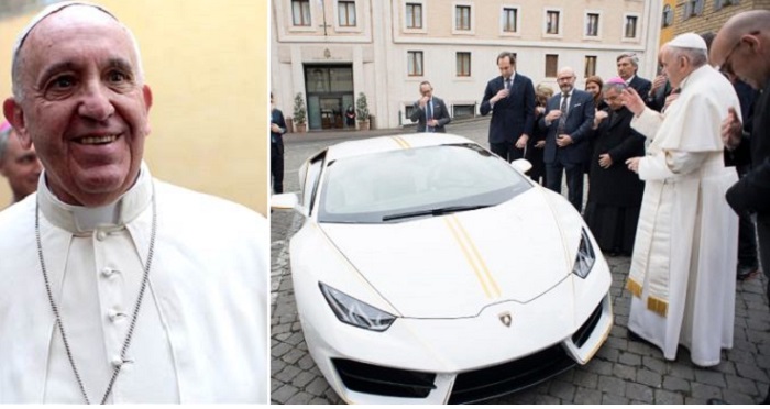Pope Francis Gifted With Personalized N83million Lamborghini (Photos)