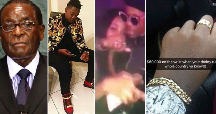 Mugabe's Son Pours Champagne Over His N21m 'Expensive Watch' As He ...