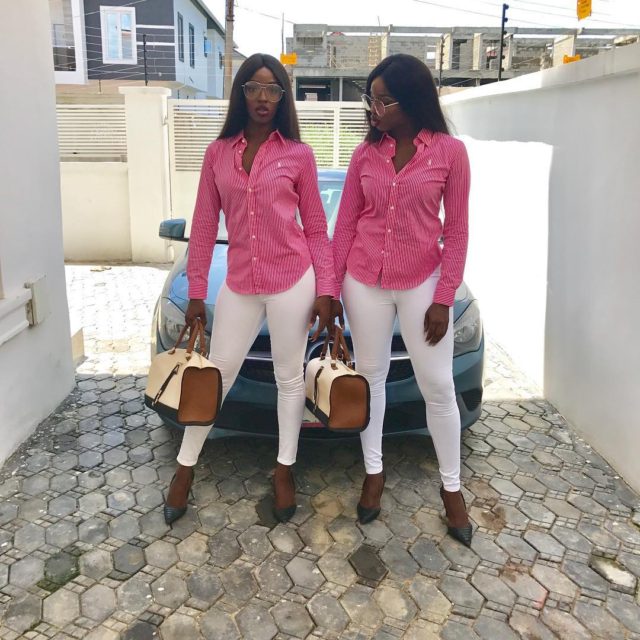 Meet gorgeous Nigerian identical twin sisters that wear the same outfit everyday (Photos ...