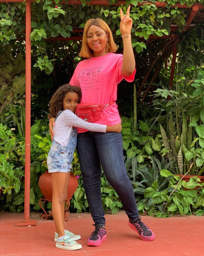 Actress, Regina Daniels poses with her step-daughters in stunning new ...