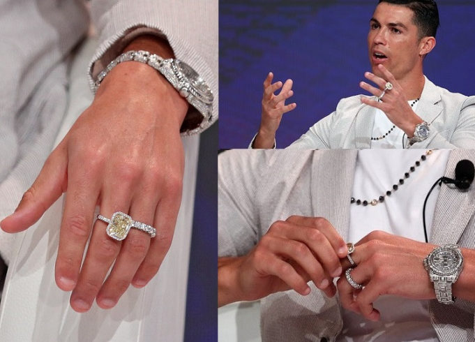 Cristiano Ronaldo wears £630k of jewellery on one hand including Rolex ...