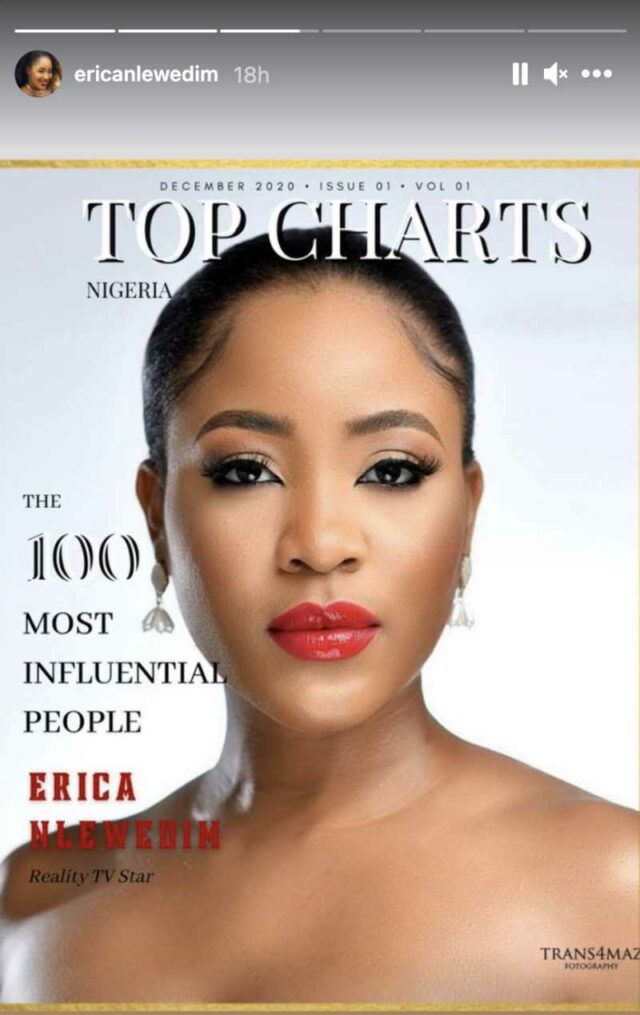 Erica named one of 100 most influential people in Nigeria