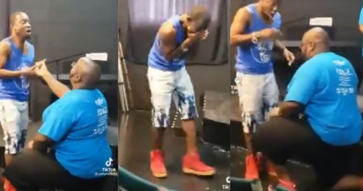 Moment gay man publicly proposed to his boyfriend goes viral (Video)
