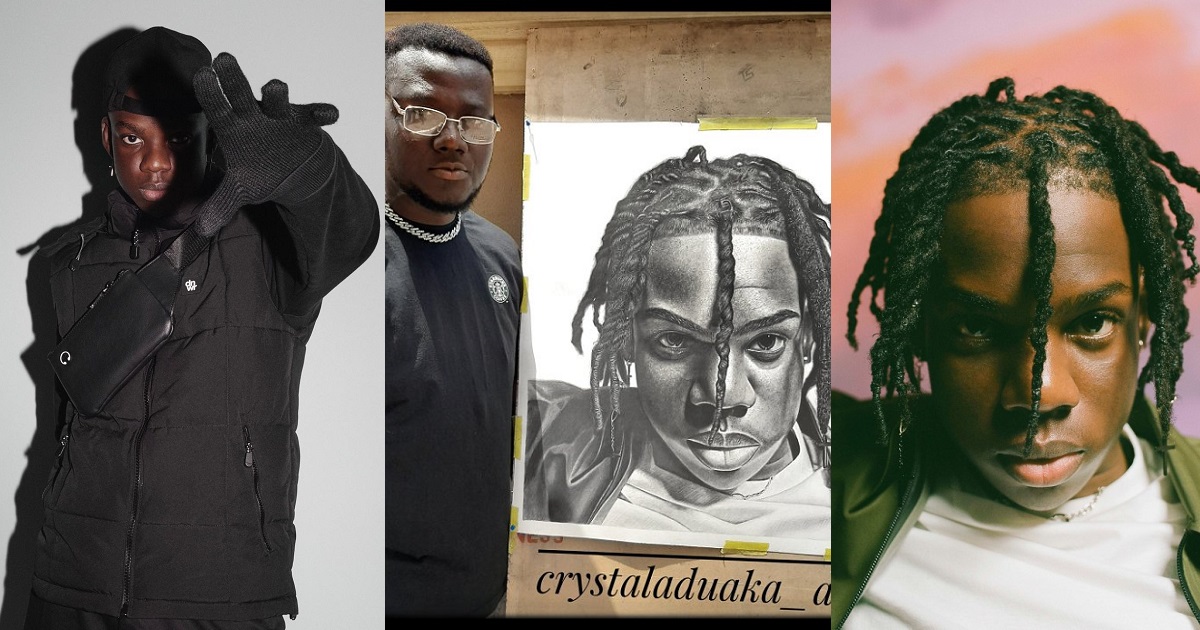 Rema gifts N200k to artist who spent over 100 hours drawing a portrait ...