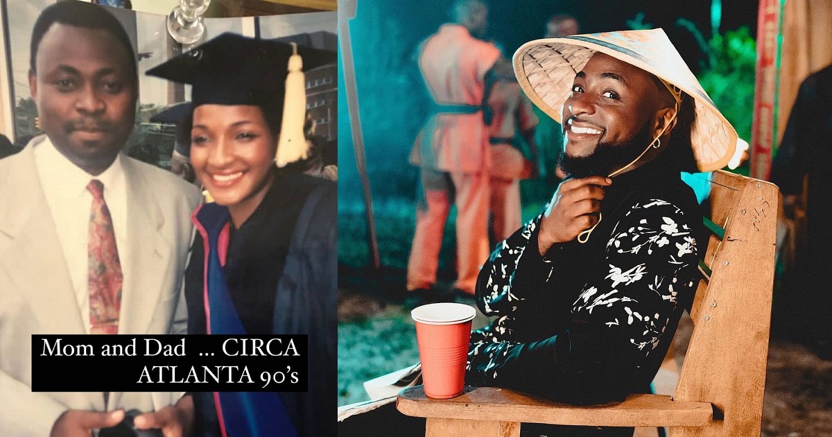 Davido shares throwback photo of his parents - YabaLeftOnline