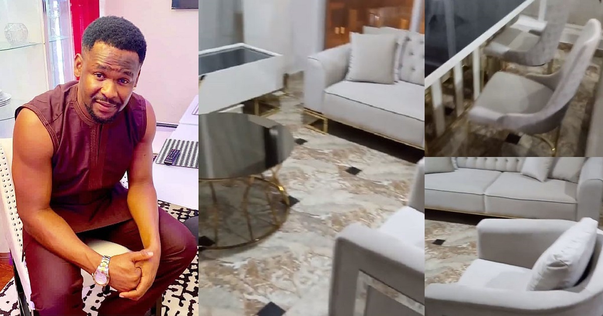 Zubby Michael shows off his exquisite living room with furniture worth ...