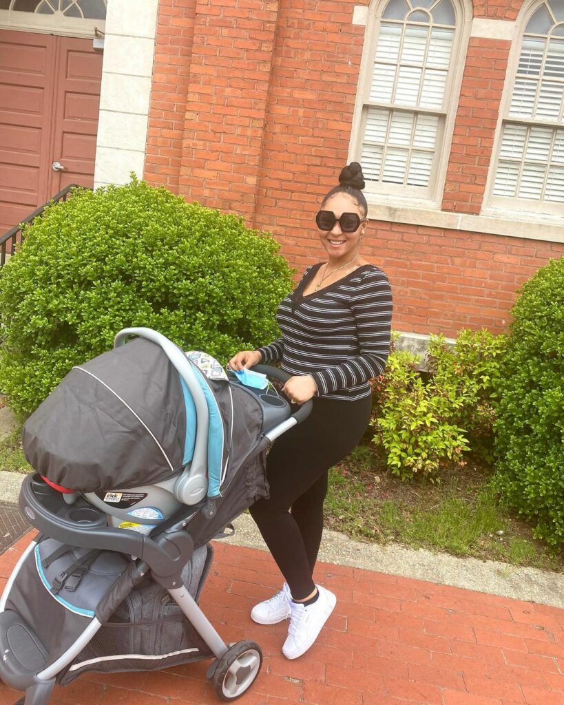 Actress, Rosy Meurer steps out with her son, King - YabaLeftOnline