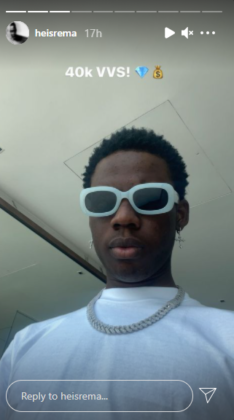 Singer, Rema splashes $40,000 (N15m) on VVS diamond chain (video)