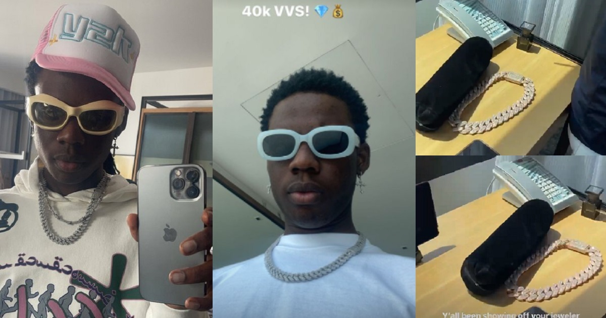 Singer, Rema splashes $40,000 (N15m) on VVS diamond chain (video)