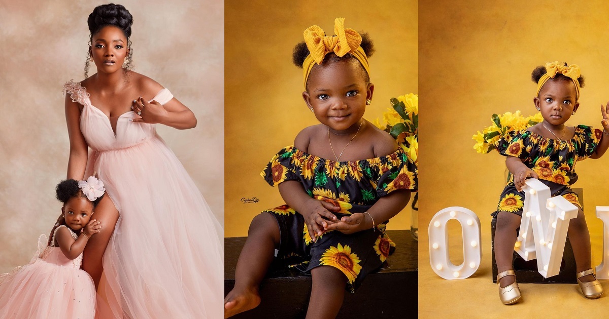 Singer, Simi finally unveils daughter's face as she clocks one