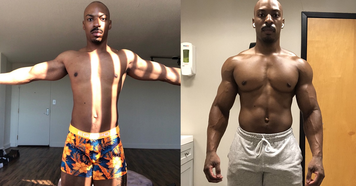 Man shows off amazing transformation after 10 months of working out ...