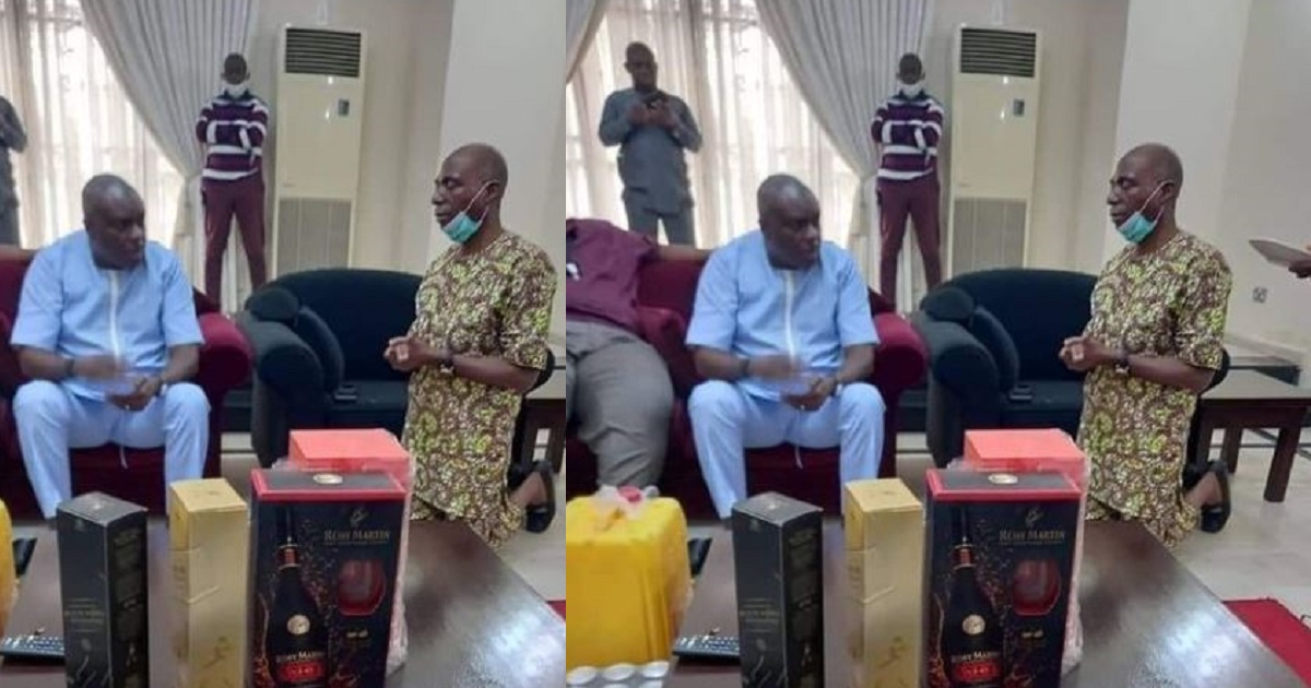 Trending photo of five-time Senator, James Manager kneeling before ...