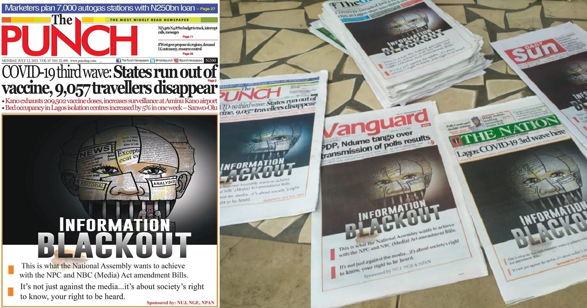 Information Blackout: Major Nigerian newspapers engage in joint front ...