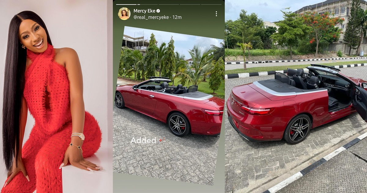 Mercy Eke adds Mercedes Benz Convertible to fleet of exotic cars ...