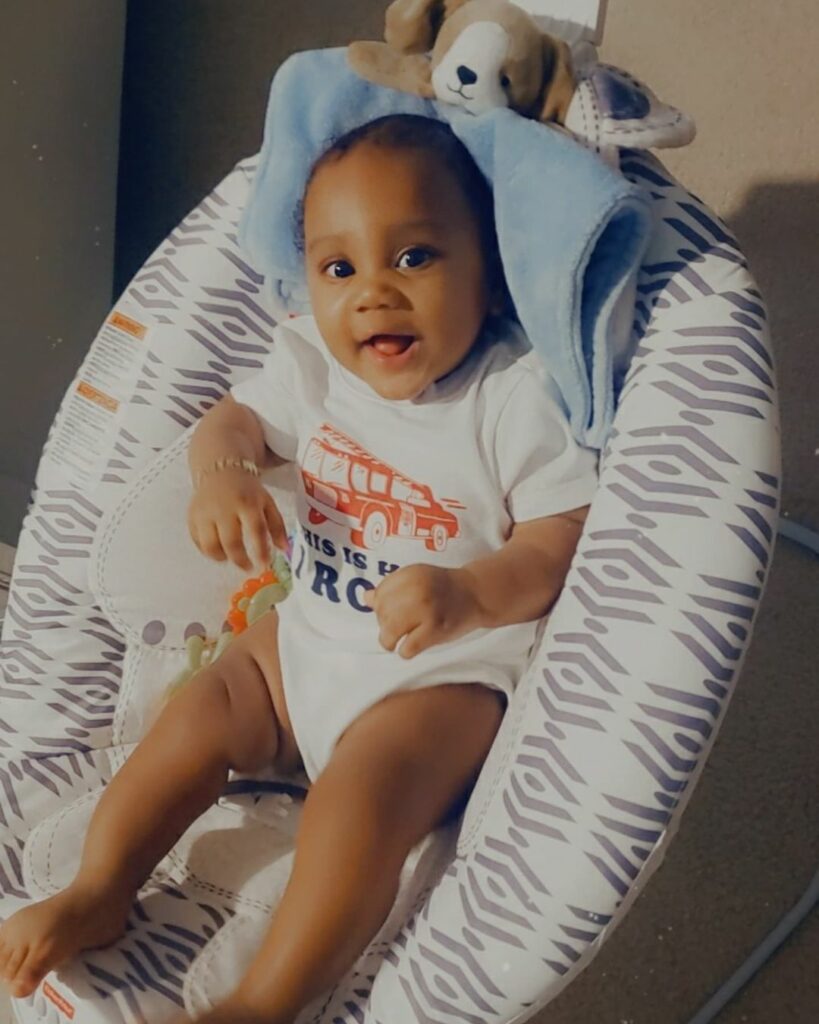 Reality TV star, Gifty Powers, shows off her son's face for the first ...