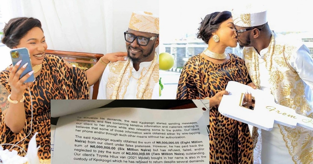 Tonto Dikeh's ex-lover, Prince KpoKpogri, reportedly picked up by the DSS over allegations of ...