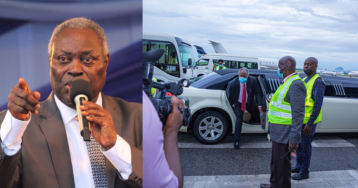 Nigerians react to Deeper Life's Pastor Kumuyi arriving a crusade in an ...