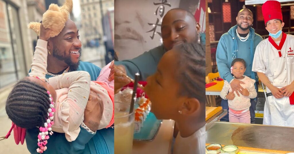 Singer, Davido and his daughter, Imade serve father-daughter goals as ...