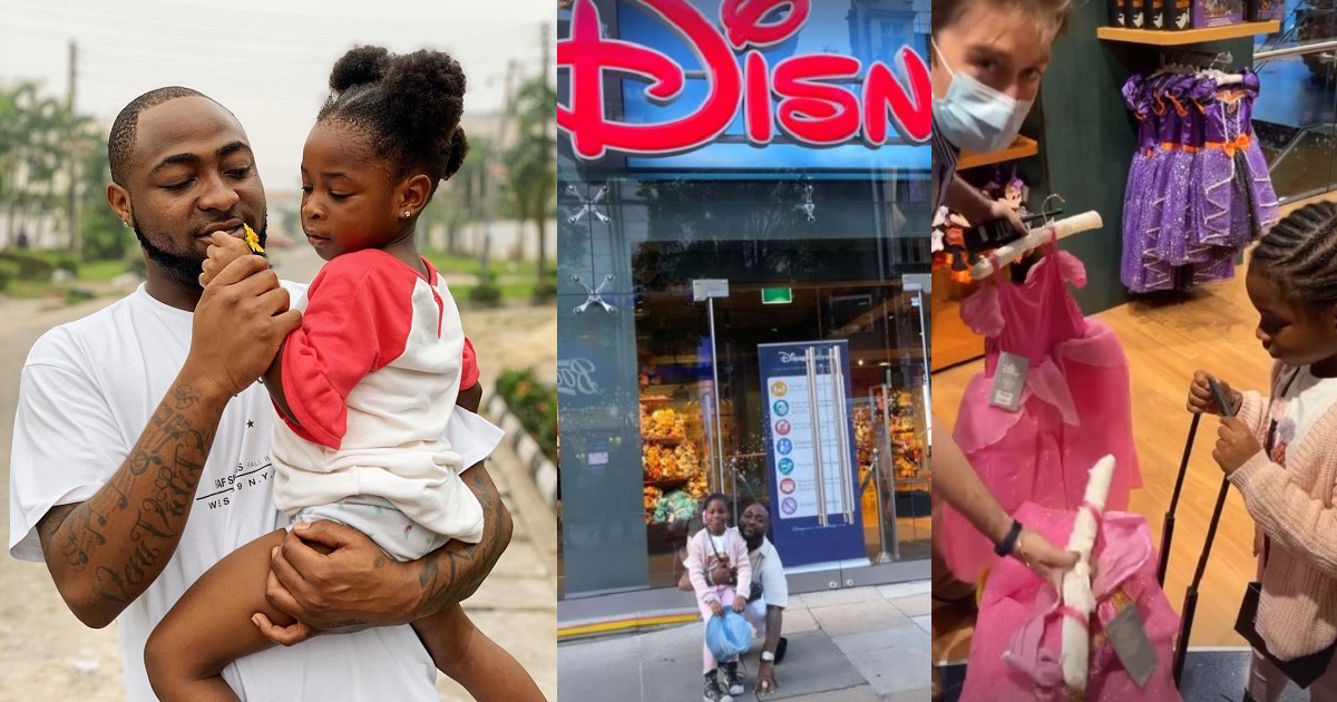 Davido takes daughter, Imade on shopping spree in Disneyland (video) Davido takes daughter, Imade on shopping spree in Disneyland (video)