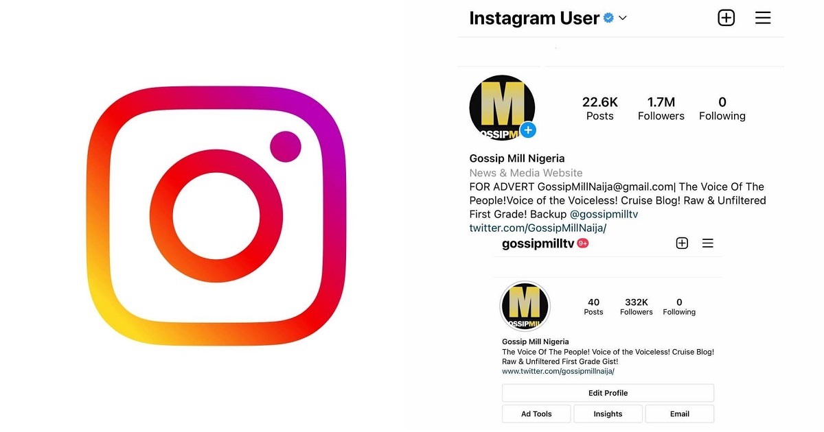 Popular Nigerian IG blog, GossipMill loses Instagram account with 1.7 ...