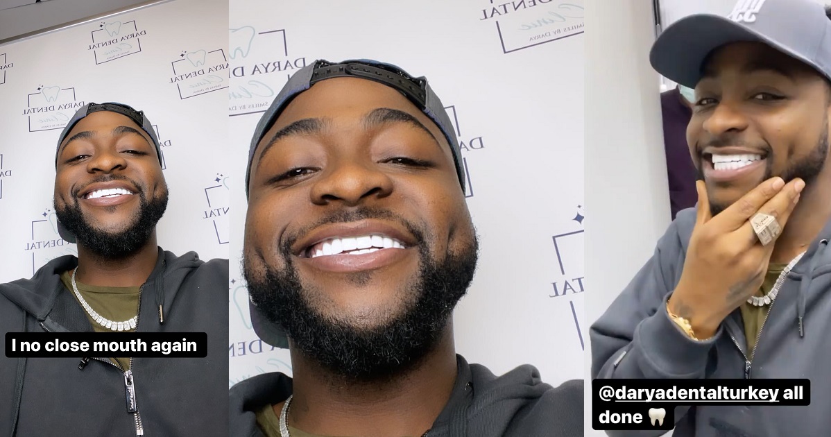 Singer Davido vows not to close his mouth again after repairing his ...