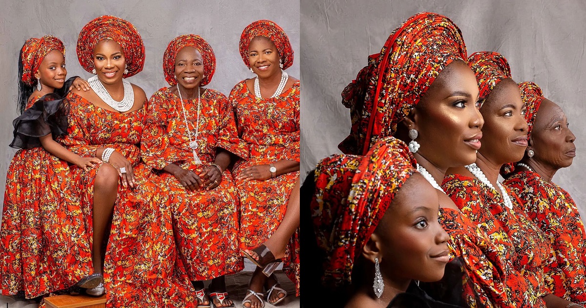 Checkout these gorgeous four generations photos of a Nigerian family ...