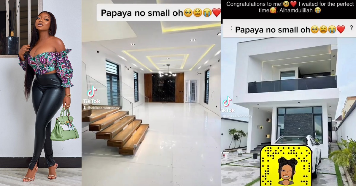 Influencer Abike Papaya ex, acquires a luxury mansion in Lagos (Video ...