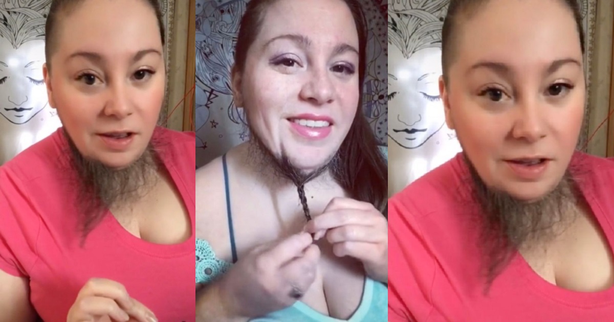 Woman tired of shaving allows her beard to grow out - YabaLeftOnline
