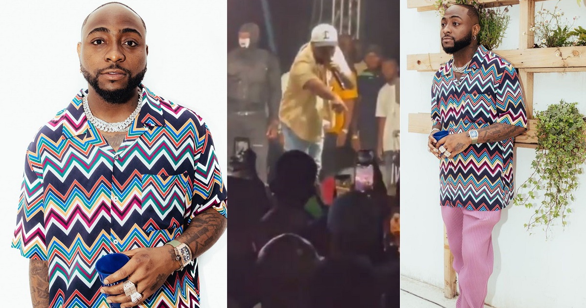 Davido threatens to walk off stage after the fan came to his concert ...