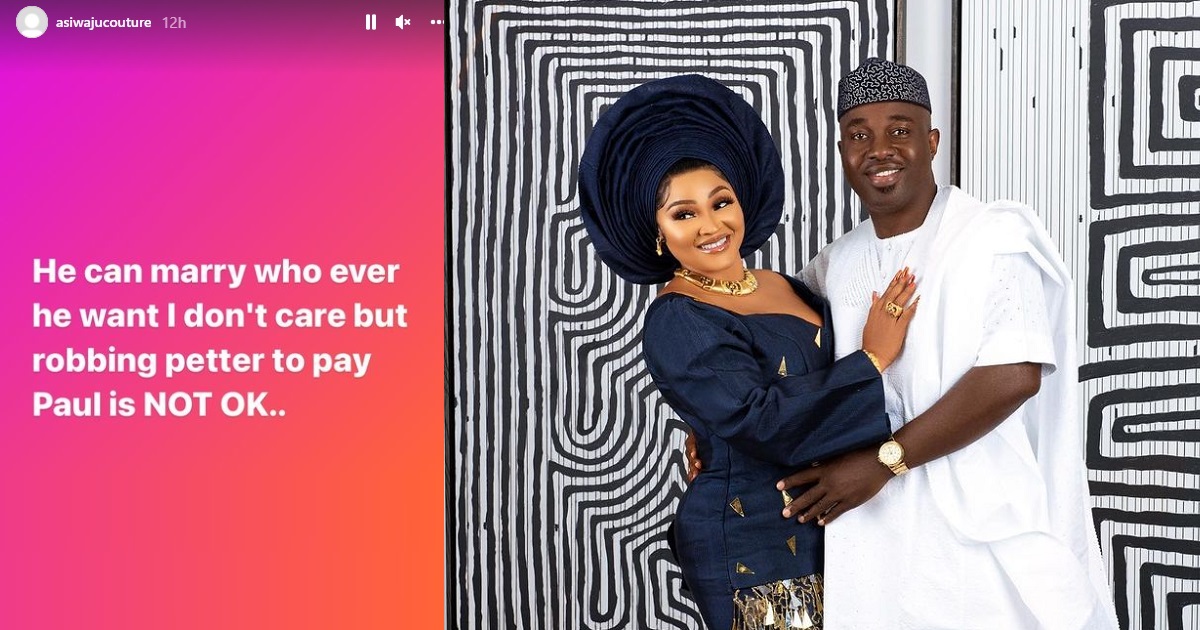 He can marry whoever he wants but robbing Peter to pay Paul is not okay ...