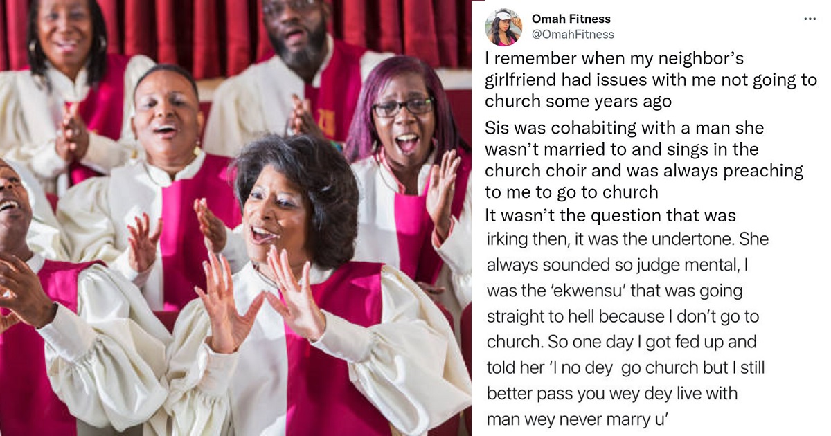 Lady recounts how a chorister who was co-habiting with her boyfriend ...