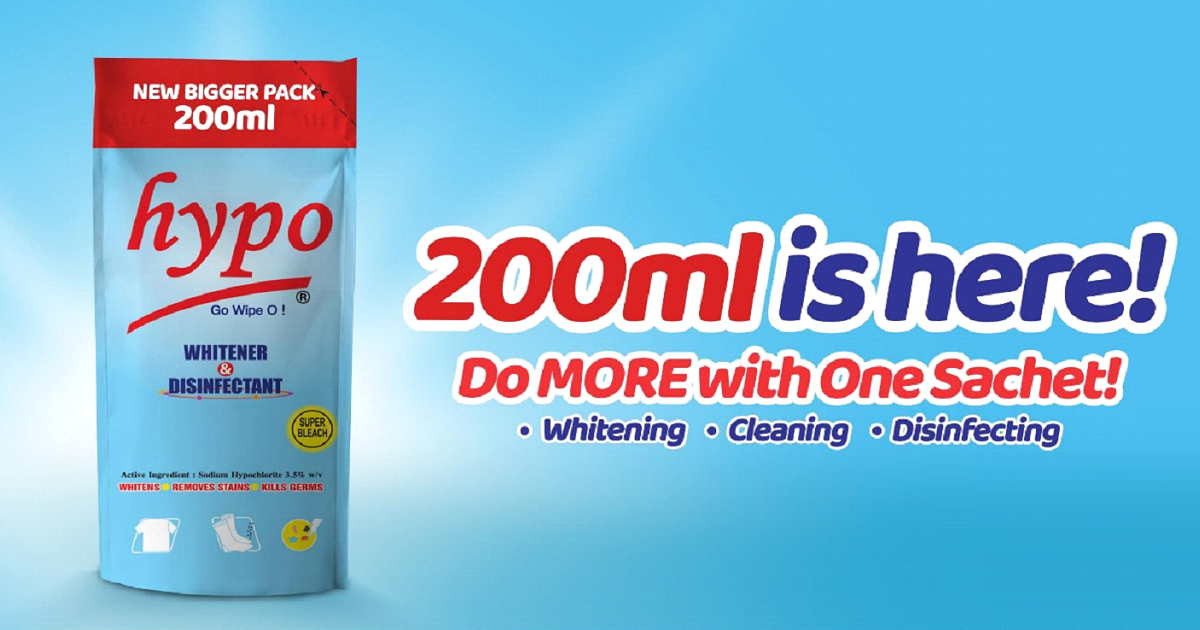 Hypo bleach introduces 200ML convenience pack that covers more usage ...