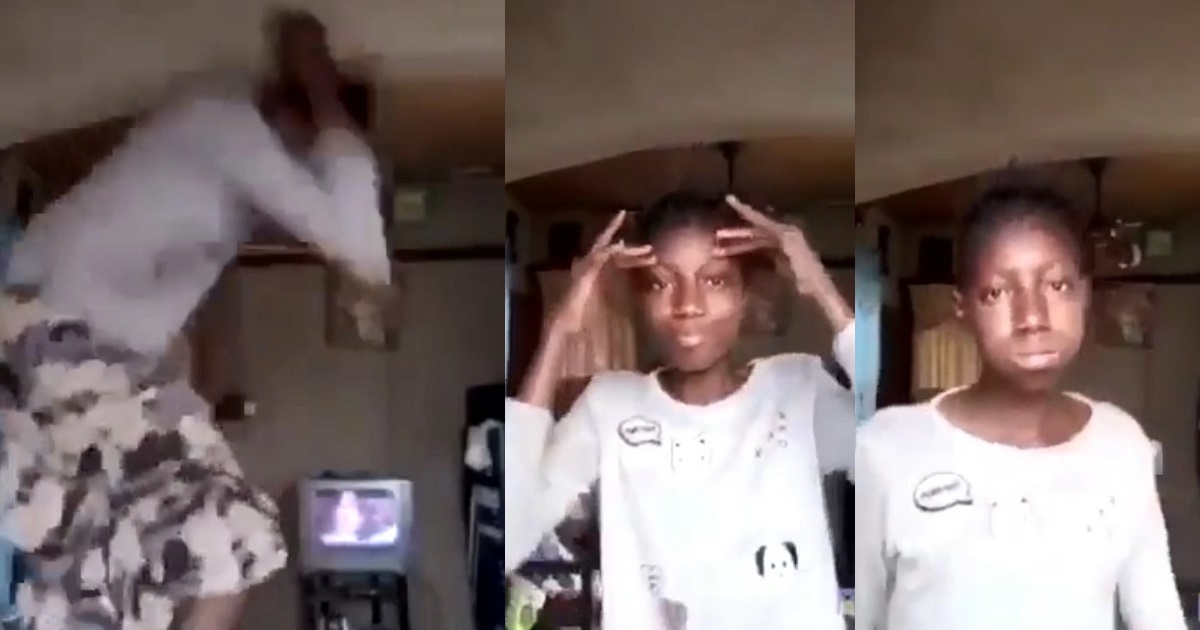Girl carries on with her video like nothing happened after she was hit ...