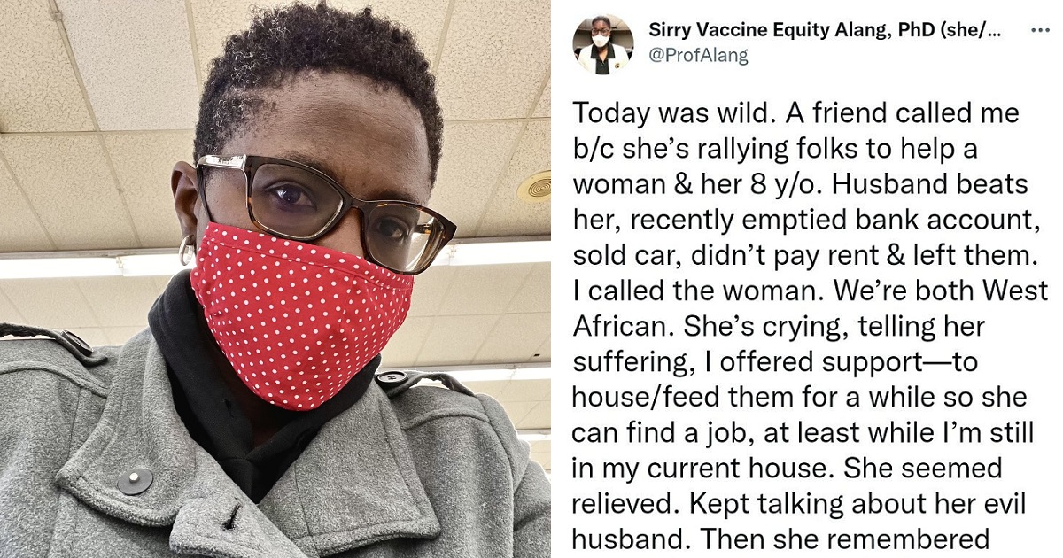 Professor Alang narrates how a domestic violence victim turned down her ...