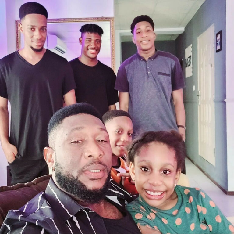 Filmmaker, Tchidi Chikere shares photo with all his kids from his first ...