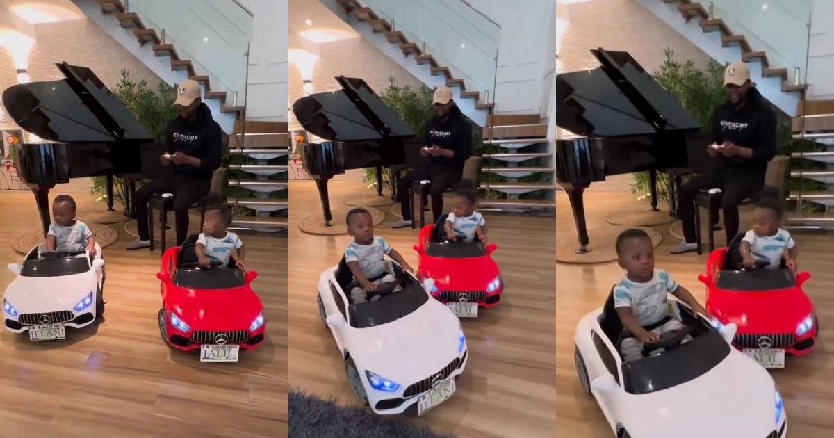 Adorable video of singer Kizz Daniel and his sons - YabaLeftOnline