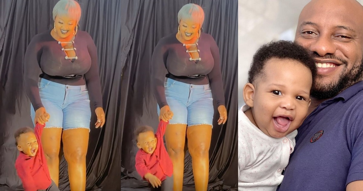 Adorable new video of Yul Edochie's second wife and their son, Star ...