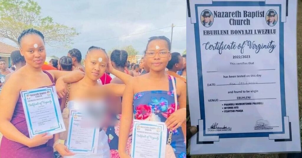 Church gives Certificate of Virginity to young ladies after testing ...