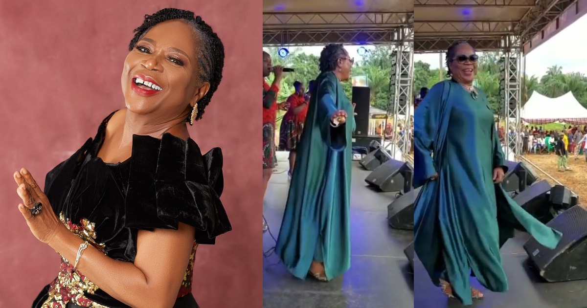 Fans gush over veteran singer, Onyeka Onwenu, as she shows off her ...