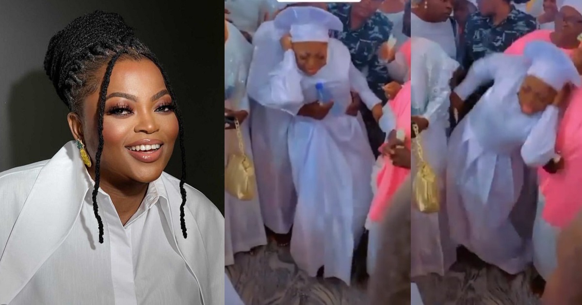 Actress, Funke Akindele almost goes into trance while dancing in church