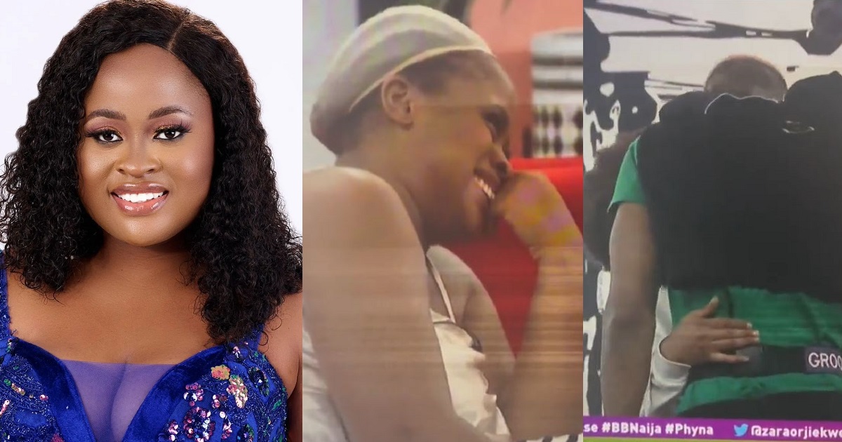 #BBNaija: Amaka's priceless reaction as she watches Groovy give Phyna a goodnight kiss (Video ...