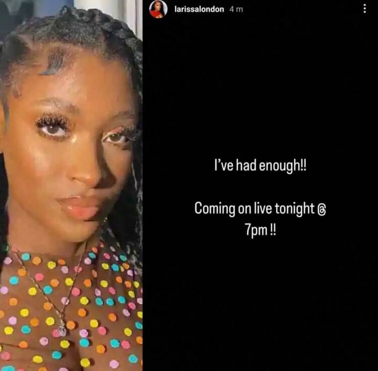 "I've had enough!" — Davido's fourth babymama, Larissa London blows hot ...