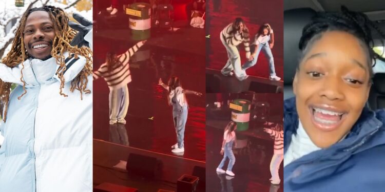 Moment singer Asake brought out lady who went viral for singing his ...