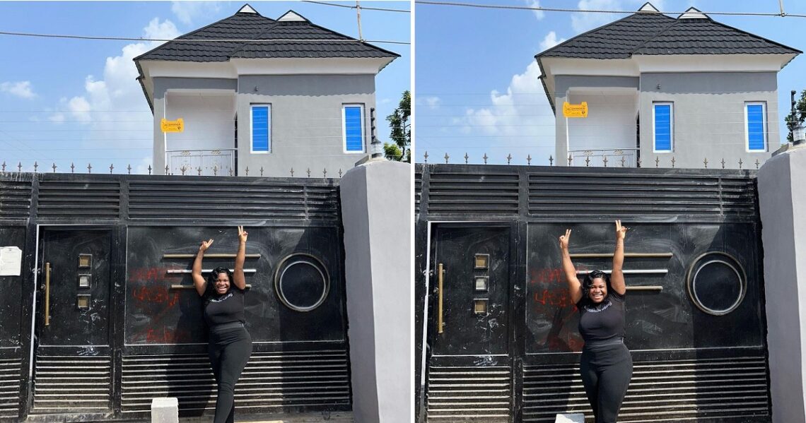 Nigerian actress, Olaide Oyedeji gifts herself a house. - YabaLeftOnline