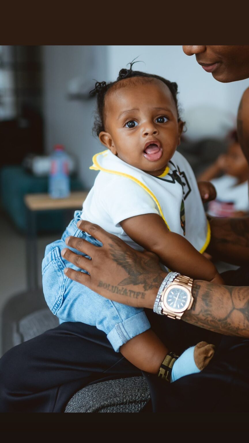Singer, Wizkid shares adorable photos with his fourth son - YabaLeftOnline