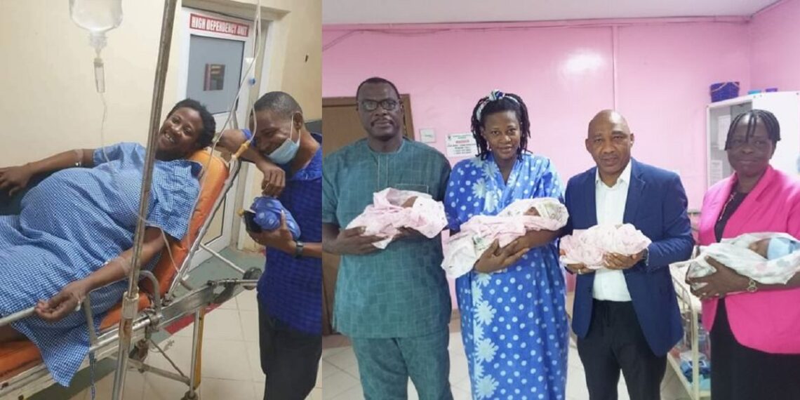 Nigerian woman gives birth to quadruplets after 11 years of waiting