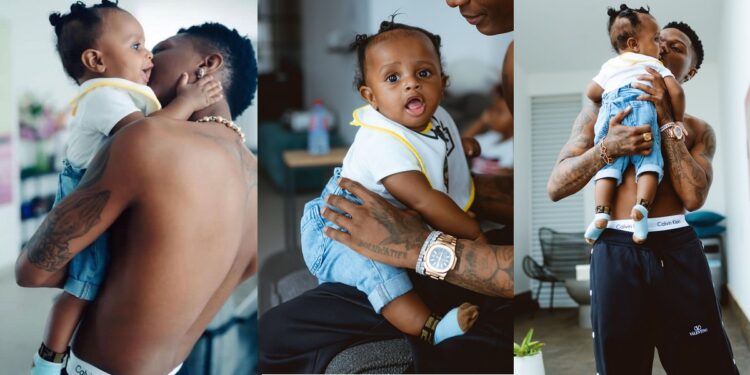 Singer, Wizkid shares adorable photos with his fourth son - YabaLeftOnline