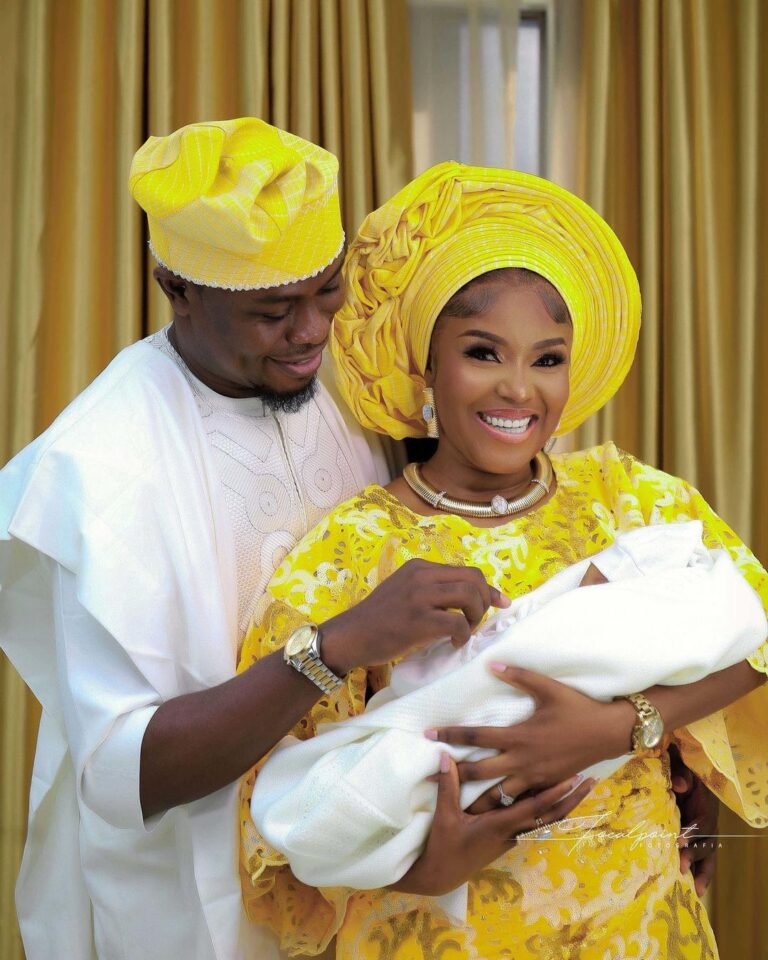 Biola Adebayo celebrates and shares cute photos of her baby as he turns ...
