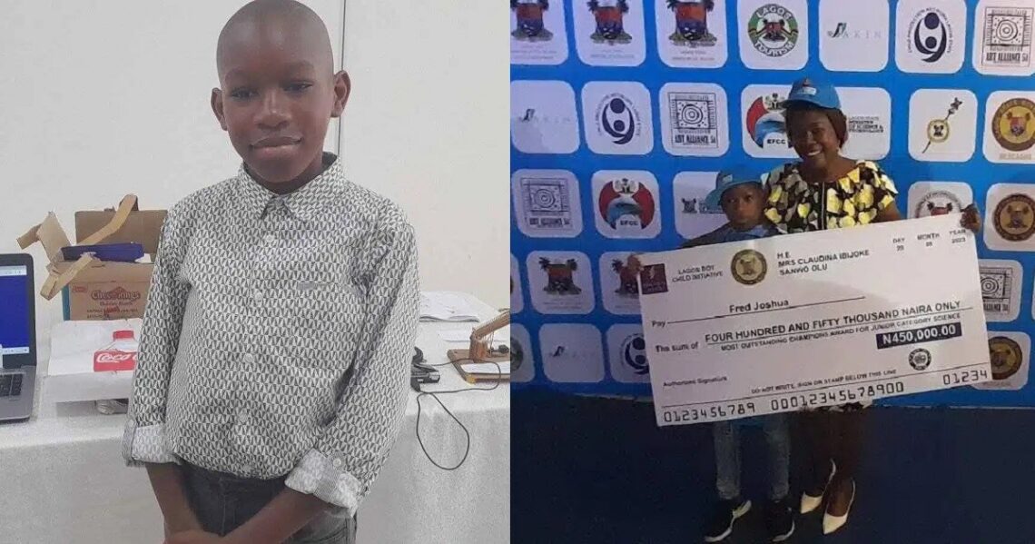 11-year-old boy, Joshua Fred, wins Lagos government award for coding a ...